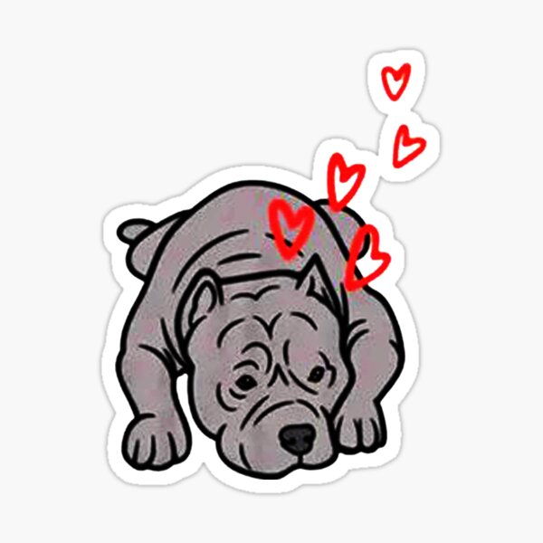 "Pitbull American Bully" Sticker for Sale by martinnarko | Redbubble