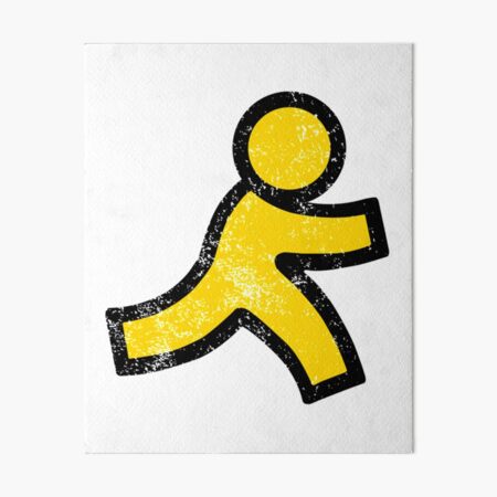 "AOL Instant Messenger Distressed Logo - Defunct Messaging App - Only ...