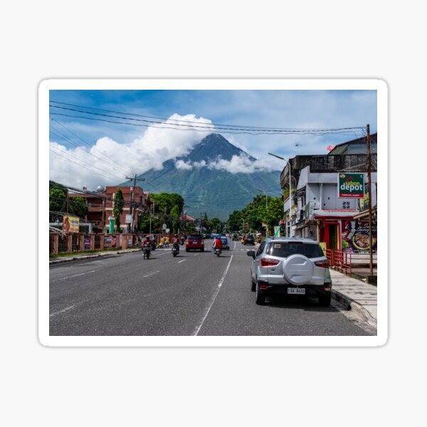 "Mayon Volcano" Sticker for Sale by rossacampbell | Redbubble