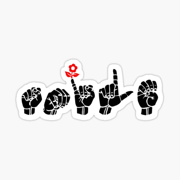 "SMILE ASL Sign Language Design " Sticker for Sale by LetGrant | Redbubble