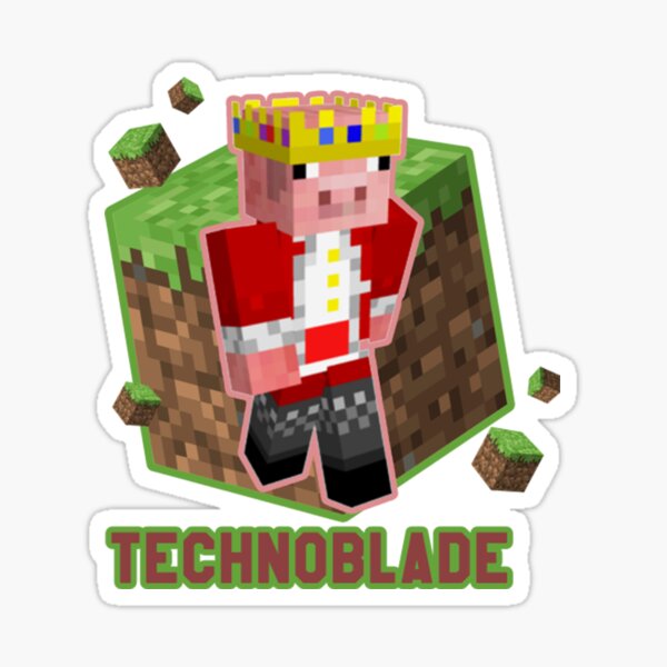 "Funny Pig King Technoblade Land Meme" Sticker for Sale by JamauDS ...
