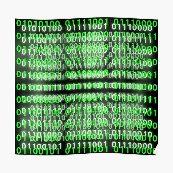"Green Binary Code , Matrix , Trippy " Poster for Sale by amylydesign ...