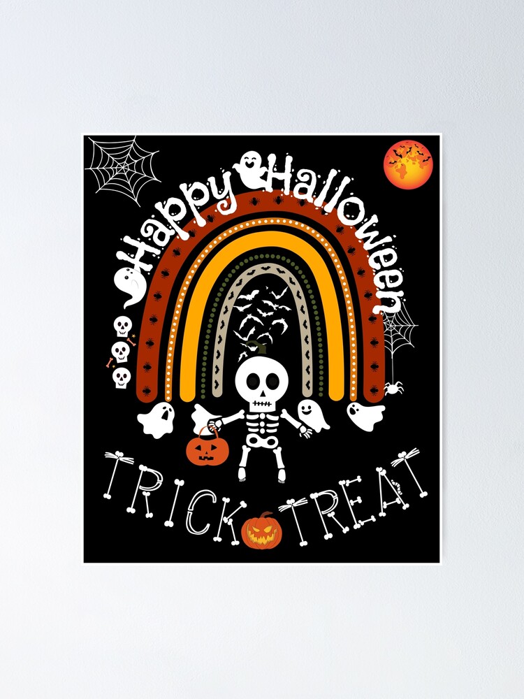 "Spooky Cute Halloween Trick or Treat" Poster for Sale by HiruK | Redbubble