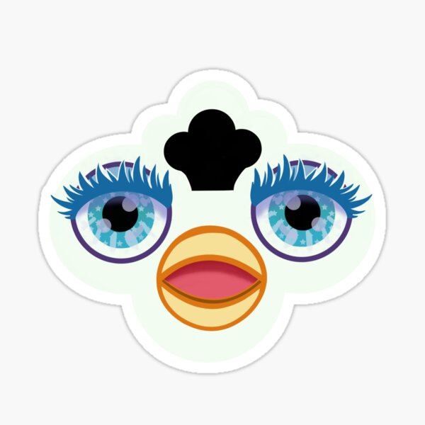 "Furby Face Blue" Sticker for Sale by HyperionGirl | Redbubble