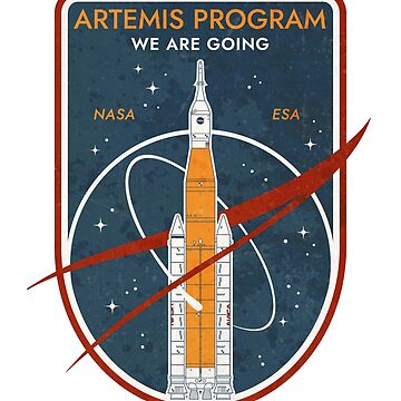 "Artemis Program. We Are Going. NASA ESA Commemorative Badge" Sticker for Sale by BGALAXY ...