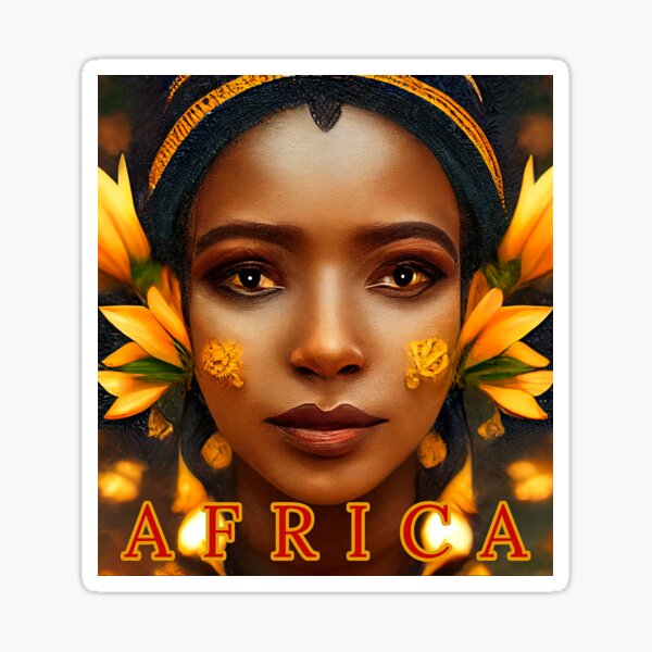 "African Classic Beautiful Girl" Sticker for Sale by Edongski303 ...