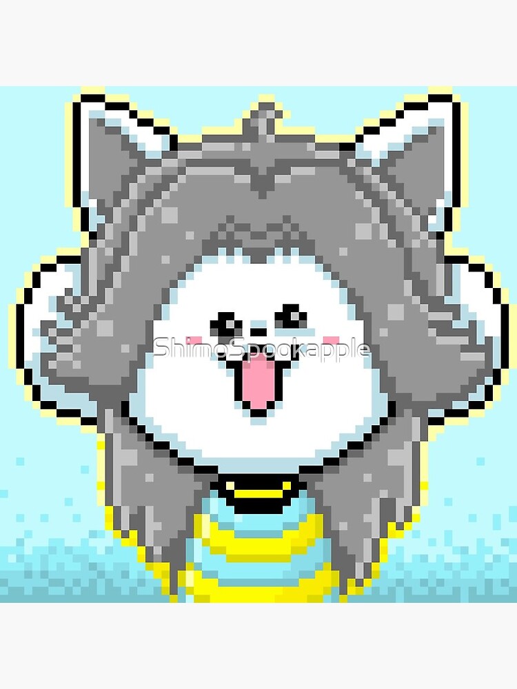 "Temmie HoooOoi!" Sticker by ShimoSpookapple | Redbubble