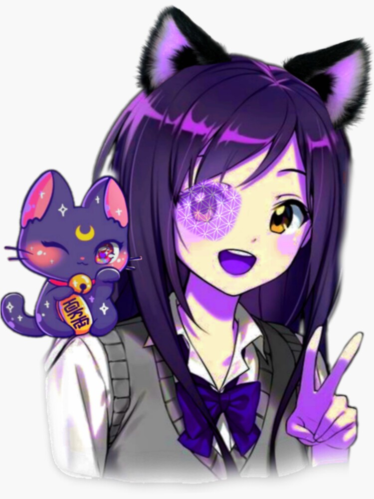 "Aphmau as cat" Sticker for Sale by boscioguidena | Redbubble
