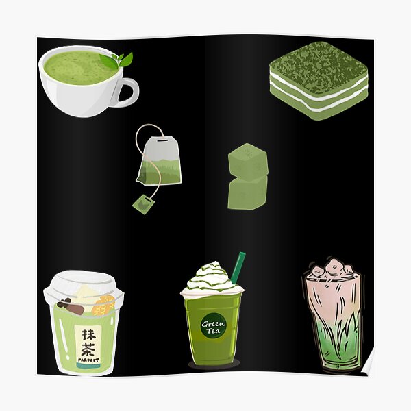 "matcha sticker pack" Poster for Sale by stickers-packs | Redbubble