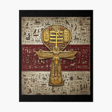 "Ancient Egyptian Ebros Crux Ansata with Open Wings and Cartouche ...