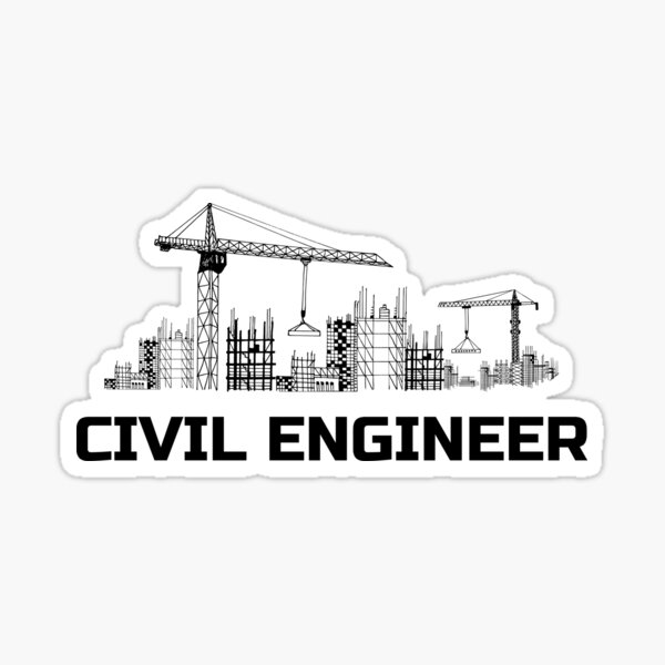"Civil Engineer" Sticker for Sale by CharineDesign | Redbubble