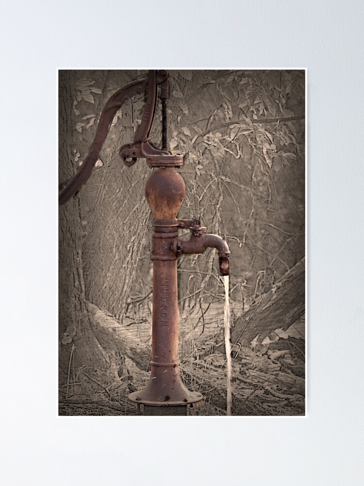 "Antique Water Pump" Poster for Sale by spops | Redbubble