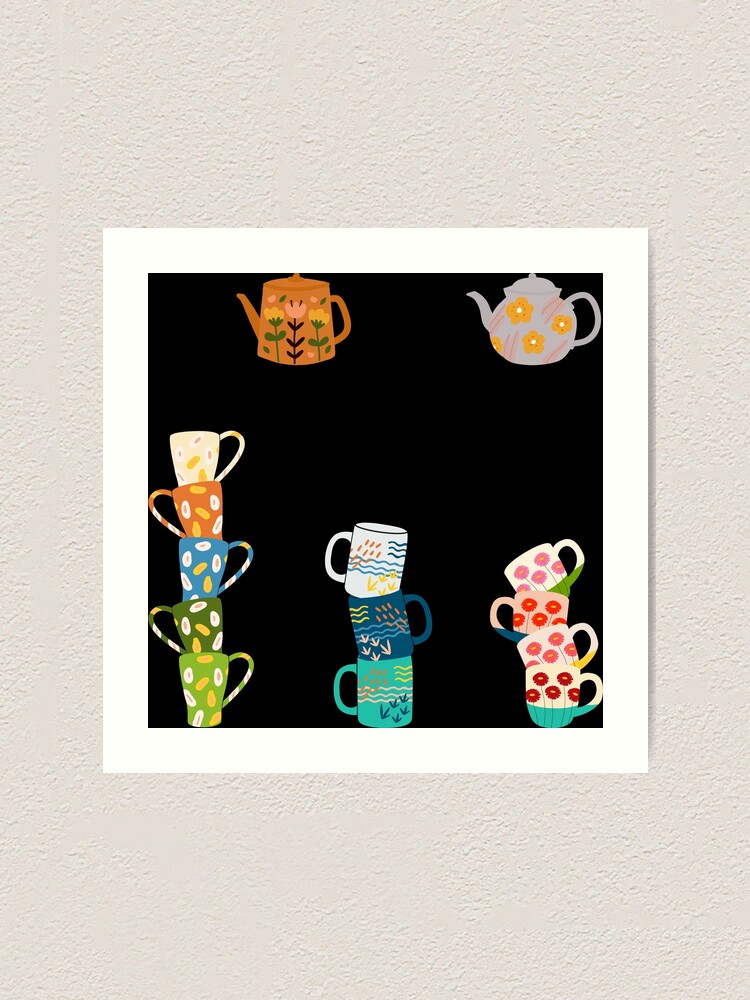 "fancy tea cup sticker pack" Art Print for Sale by stickers-packs ...