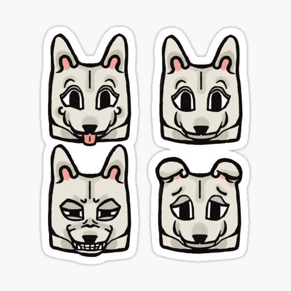 "set of white dog" Sticker for Sale by zitten | Redbubble
