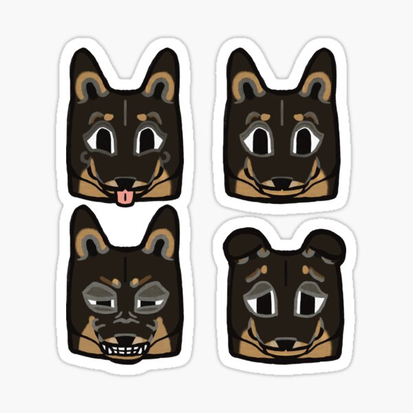 " set of black dog" Sticker for Sale by zitten | Redbubble