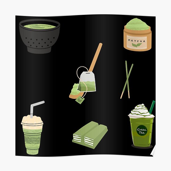 "matcha sticker pack" Poster for Sale by stickers-packs | Redbubble