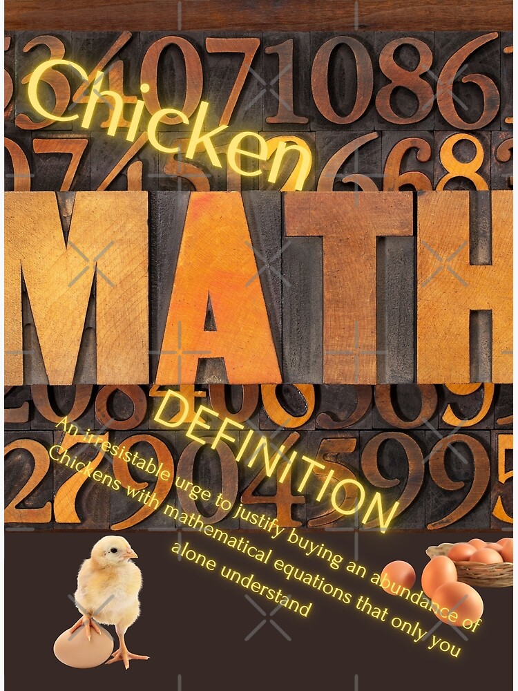 "Chicken Math Explained" Poster for Sale by JustSix | Redbubble