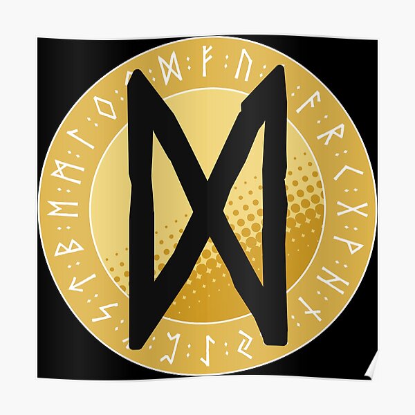 "Viking Runes and Runic Symbols - Dagaz (Dawn)" Poster for Sale by ...