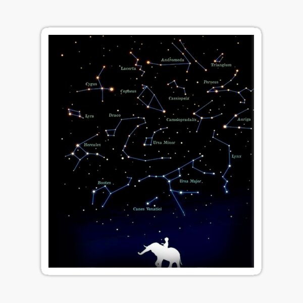 "Witch Falling Star Constellation Magic Classic Zodiac" Sticker for ...