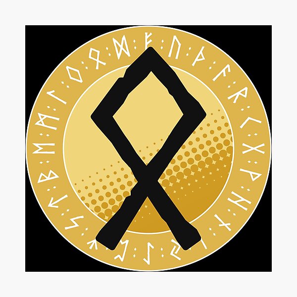 "Viking Runes and Runic Symbols - Othala (Ancestry)" Photographic Print ...