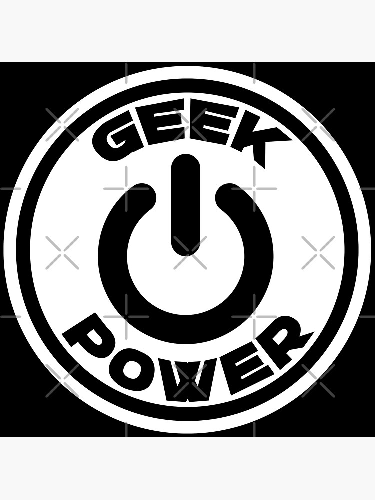 "Geek Power Circle--White" Sticker for Sale by SCHPiDAUU | Redbubble