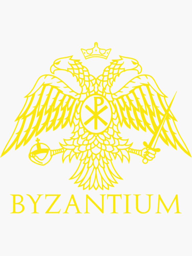 "Byzantium logo byzantine empire's double headed eagle" Sticker for ...