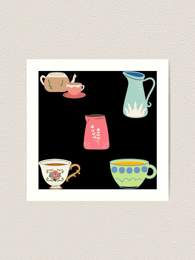 "fancy tea cup sticker pack" Art Print for Sale by stickers-packs ...