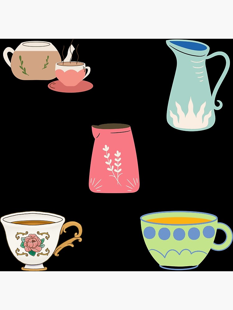 "fancy tea cup sticker pack" Art Print for Sale by stickers-packs ...