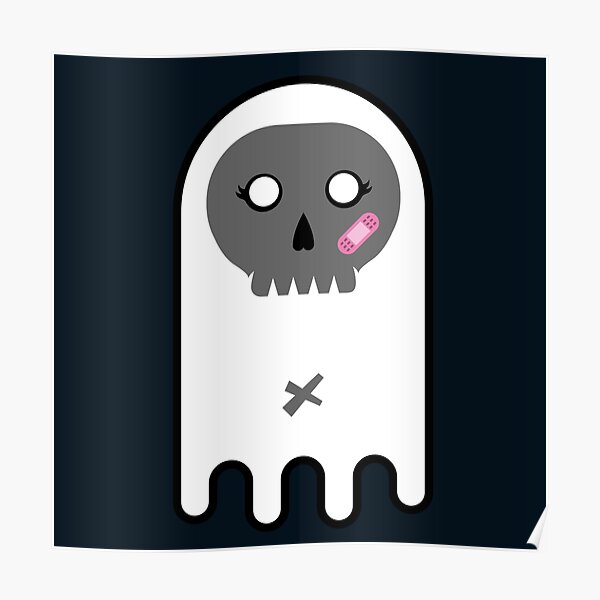 "Broken Scary Ghost Spooky Halloween " Poster for Sale by cutieotter ...