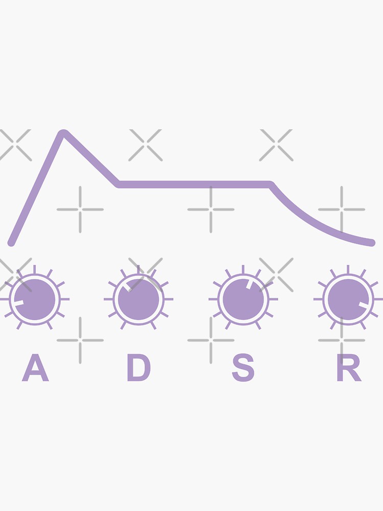 "Synth ADSR" Sticker for Sale by AtomicMalibu | Redbubble