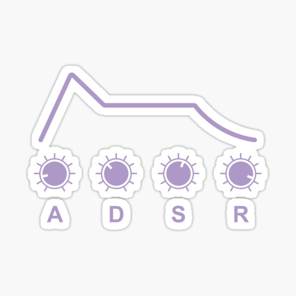 "Synth ADSR" Sticker for Sale by AtomicMalibu | Redbubble