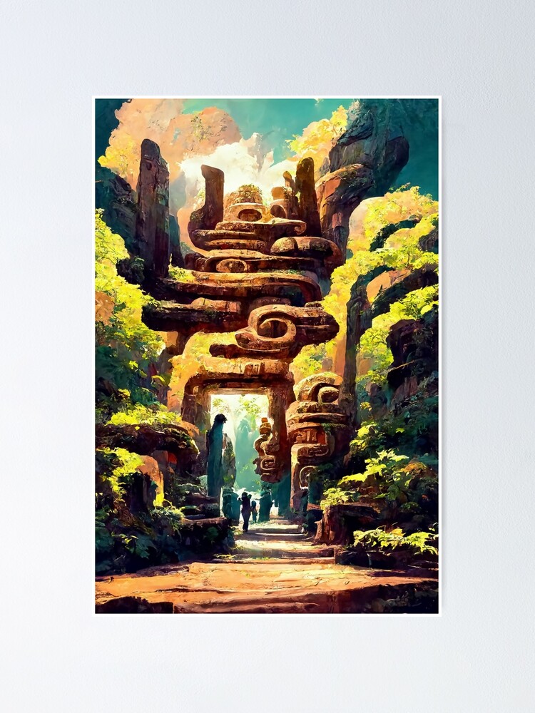 "Mayan Culture Aztec Inca Ancient Temple" Poster for Sale by HodlBoss ...