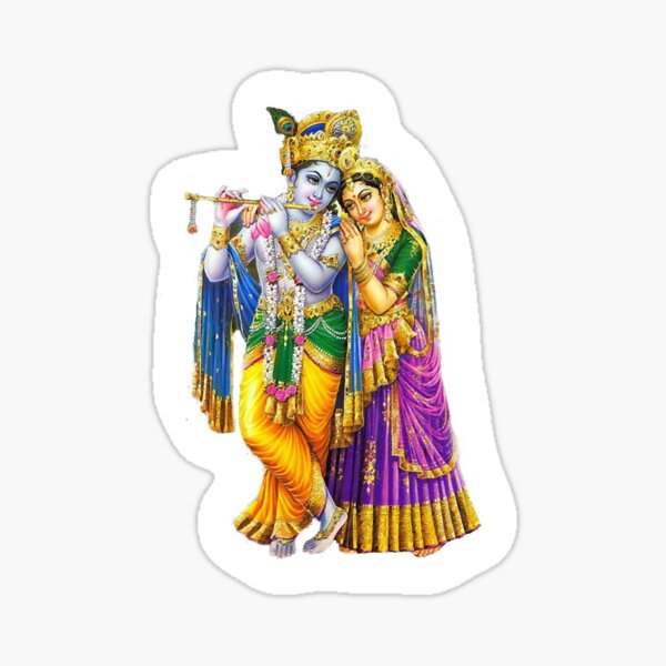 "Radha Krishna ji Sticker" Sticker for Sale by nguyenthuanphat | Redbubble