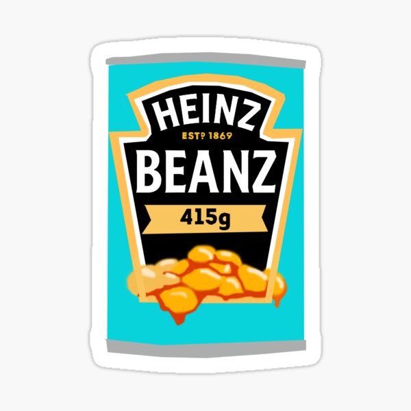 "Beanz Tin" Sticker for Sale by Kimmage | Redbubble