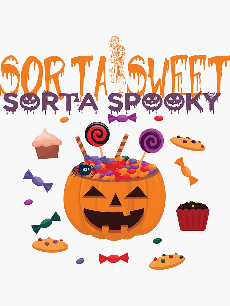 "Sorta Sweet Sorta Spooky" Sticker for Sale by mohamedmadjid | Redbubble