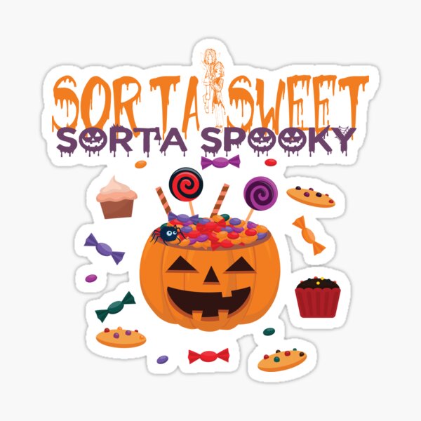"Sorta Sweet Sorta Spooky" Sticker for Sale by mohamedmadjid | Redbubble