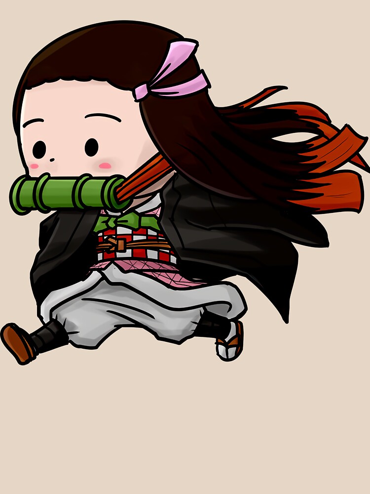 "Anime Girl Chibi Nezuk0 Running" T-shirt for Sale by MaryLivingsj ...