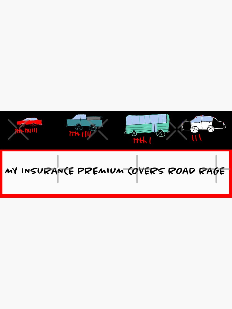 "Road Rage" Sticker for Sale by OutlandishStash | Redbubble