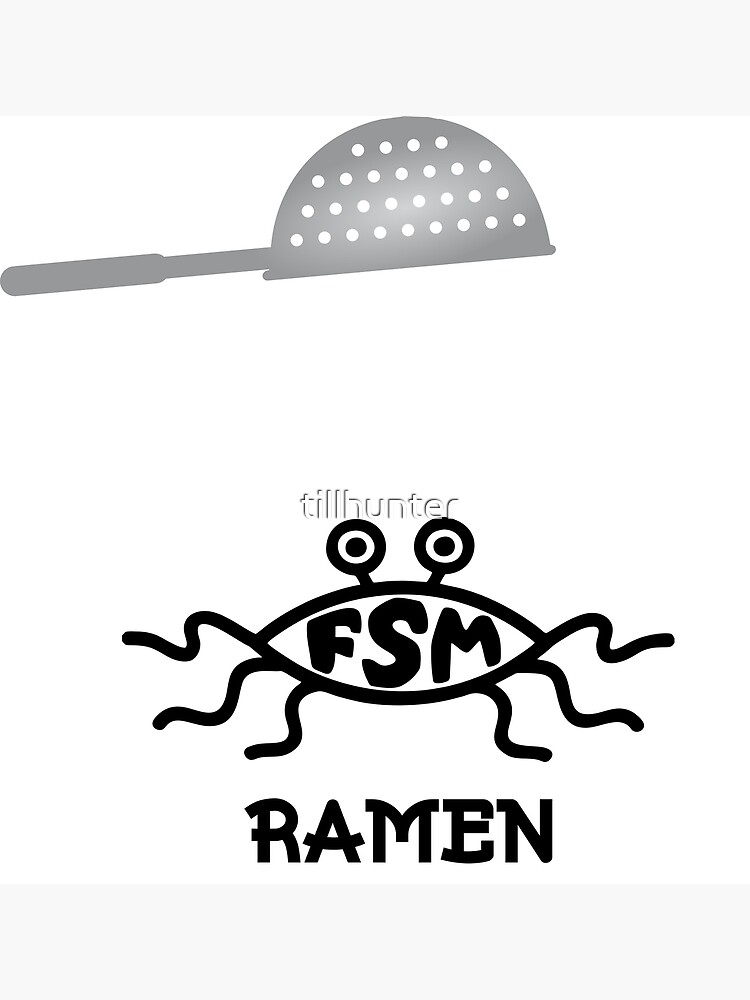 "Ramen. Flying Spaghetti monster Church" Poster by tillhunter | Redbubble