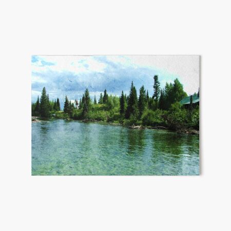 Lámina rígida «Hermoso lago de agua clara, árbol y cielo en el Parque ...