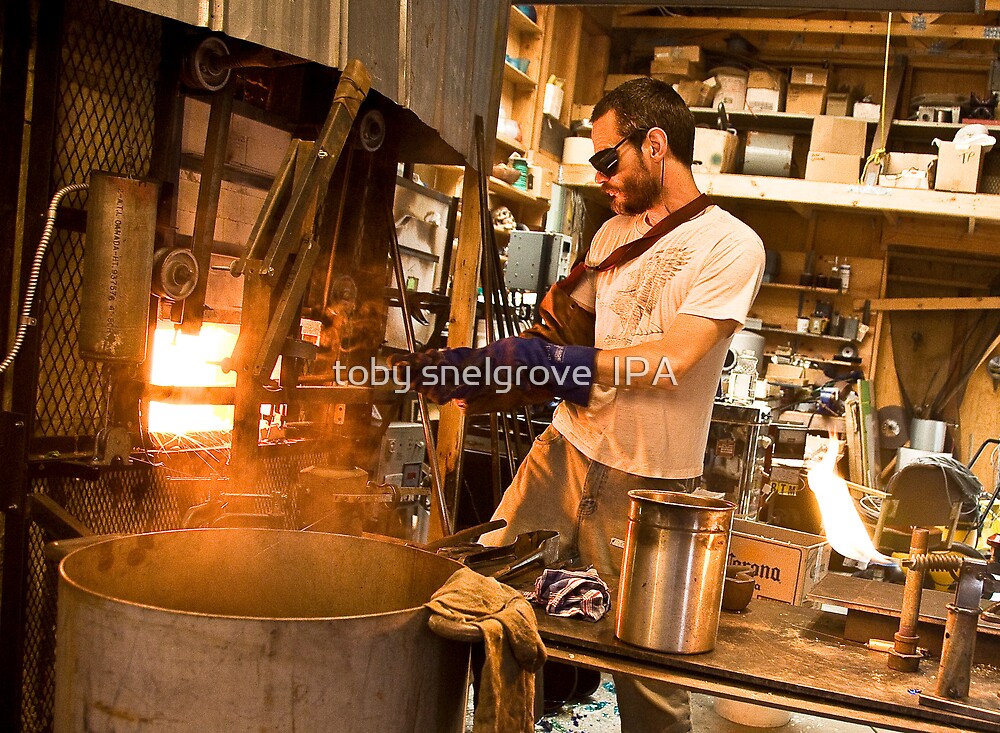 "Forging Glass" by toby snelgrove IPA | Redbubble