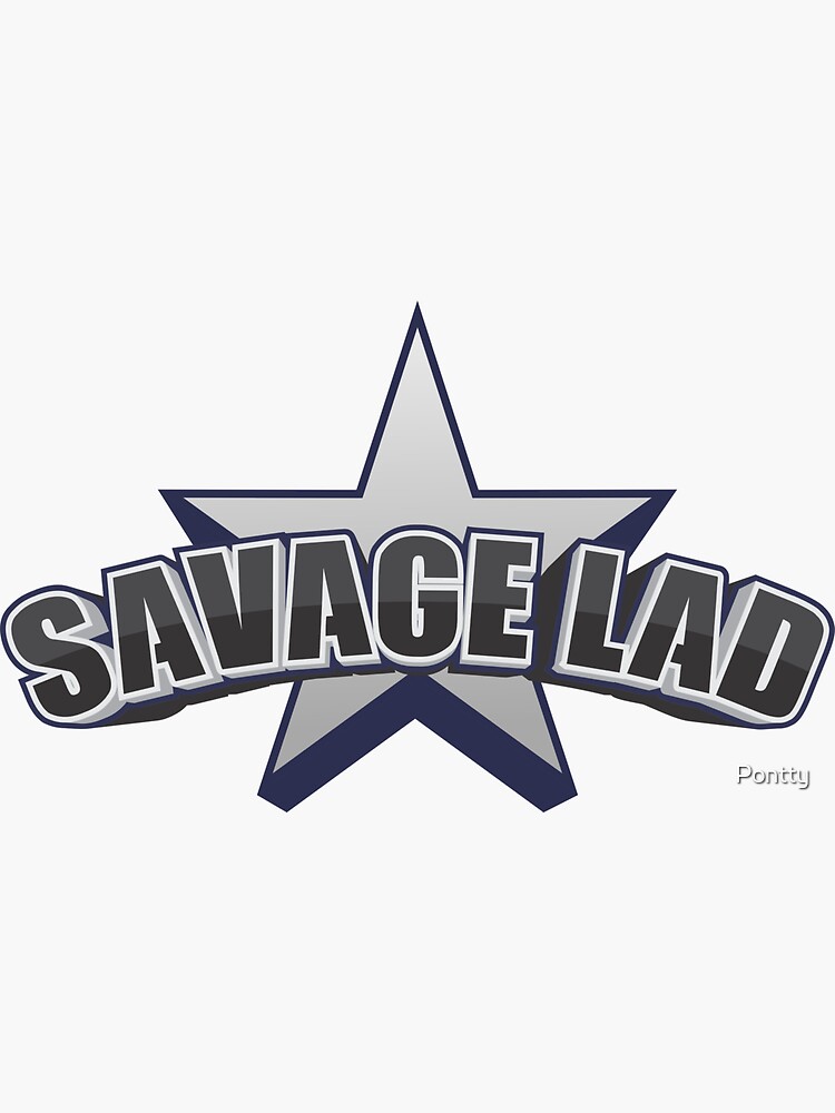 "SAVAGE LAD LOGO" Sticker for Sale by Pontty | Redbubble