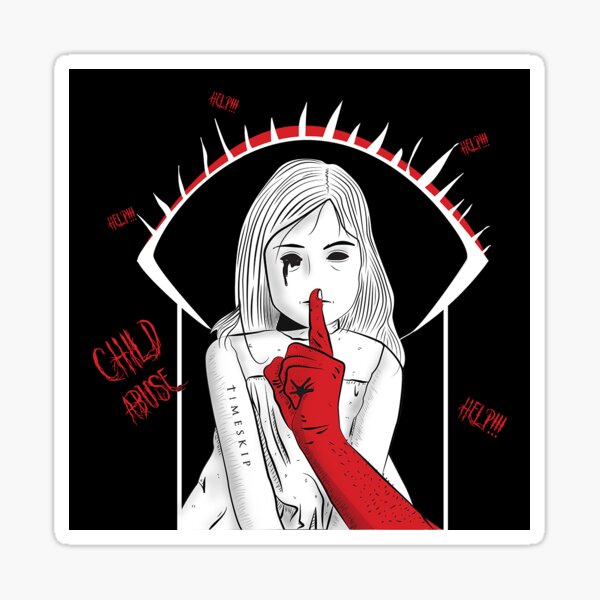 "Child Abuse" Sticker for Sale by LateNightOfQin | Redbubble