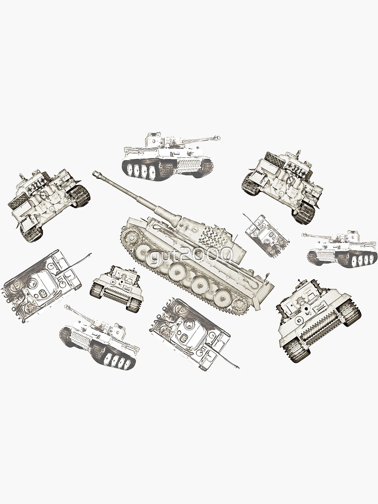 "Distressed Panzer VI Tiger 1 German WW2 Tank" Sticker for Sale by ...
