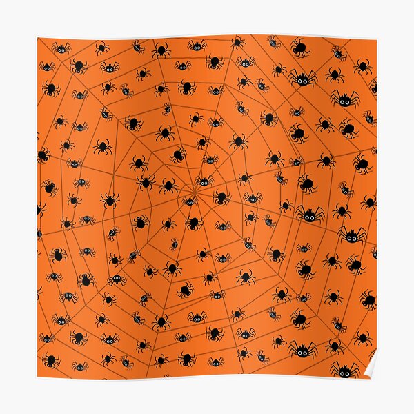 "Spooky Halloween Spiders" Poster for Sale by moxdesign | Redbubble