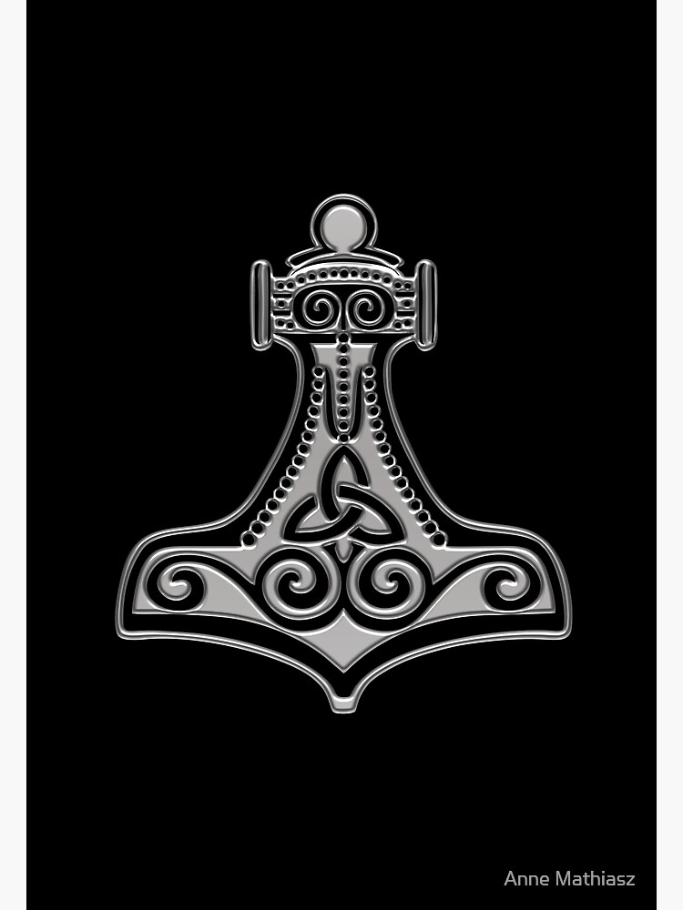 "Thors Hammer, Triquetra, Mjolnir, Mjölnir, Celtic" Art Print for Sale ...