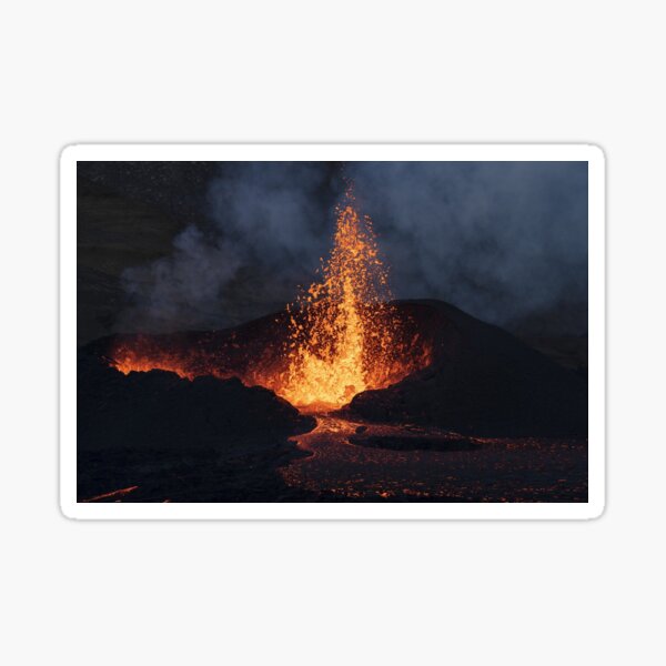 "VOLCANO ERUPTION" Sticker for Sale by BE-FOCUS | Redbubble