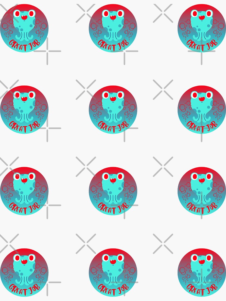 "Great Job Fun Cute Monster Teacher Parent Reward Motivational" Sticker ...