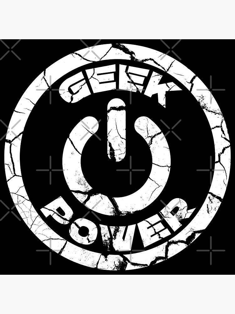 "Geek Power Ringed--White-Cracked" Sticker for Sale by SCHPiDAUU ...