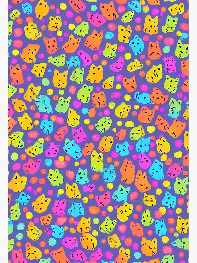 "Rainbow cats texture" Poster for Sale by AsKartongs | Redbubble